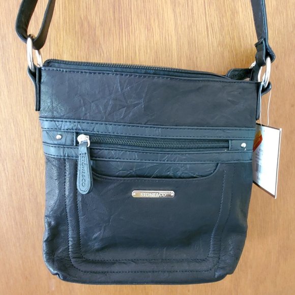 Stone & Co. | Bags | Crossbody Bag Stone Co Black Leather | Poshmark